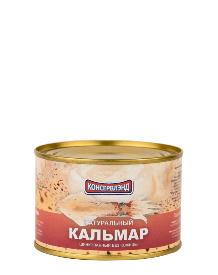 Кальмар из тушки и филе без кожицы натуральный КОНСЕРВЛЭНД 185 г